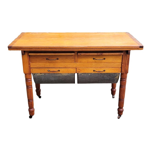 1900s Antique Bin Table | Chairish