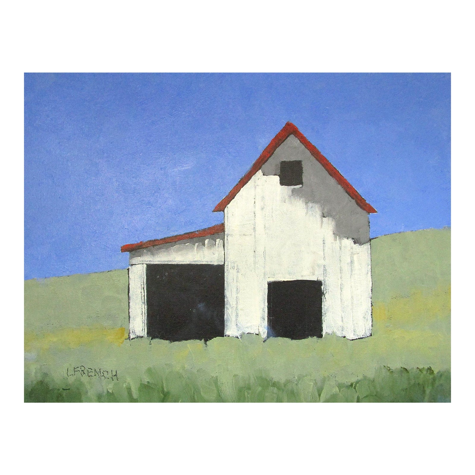 California Farm Barn Art Lynne French Landscape Oil Painting 11x14 ...
