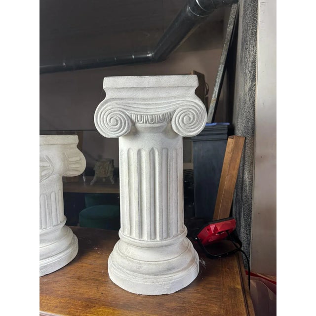 White Greek Ionic Column Pedestal | Chairish