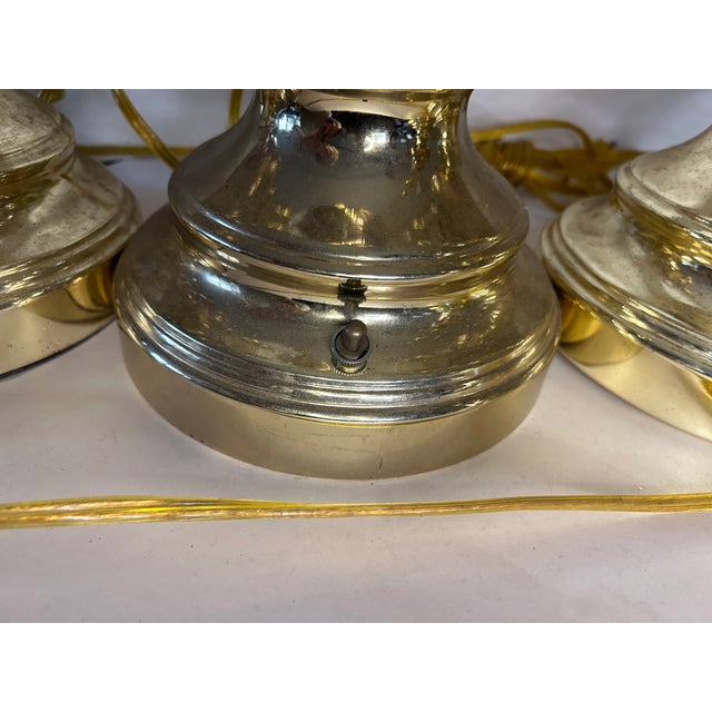 Set of 6 Vintage Mid-Century 1960s Keeder Brass Table Lamps | Chairish