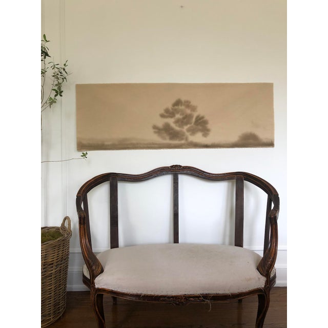 Chelsea Fly Abstract Watercolor Landscape Painting on Raw Canvas | Chairish