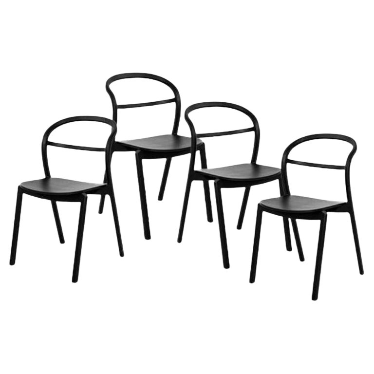 Kastu Black Chairs by Made by Choice, Set of 4 | Chairish