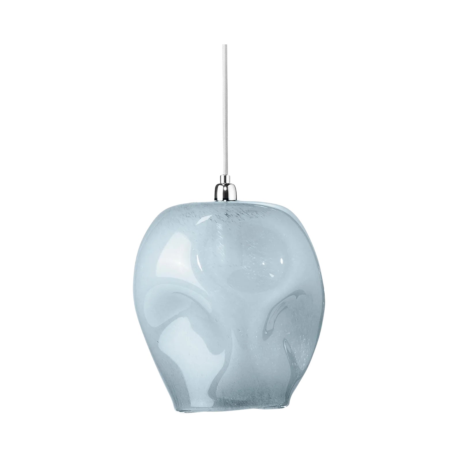 Jamie Young Dimpled Glass Pendant in Blue | Chairish