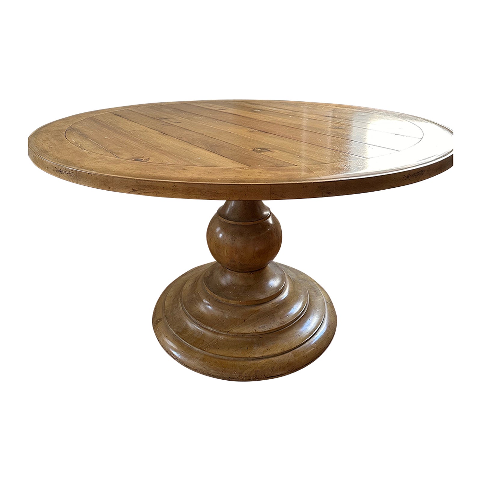 Round Axiom Wood Dining Table | Chairish