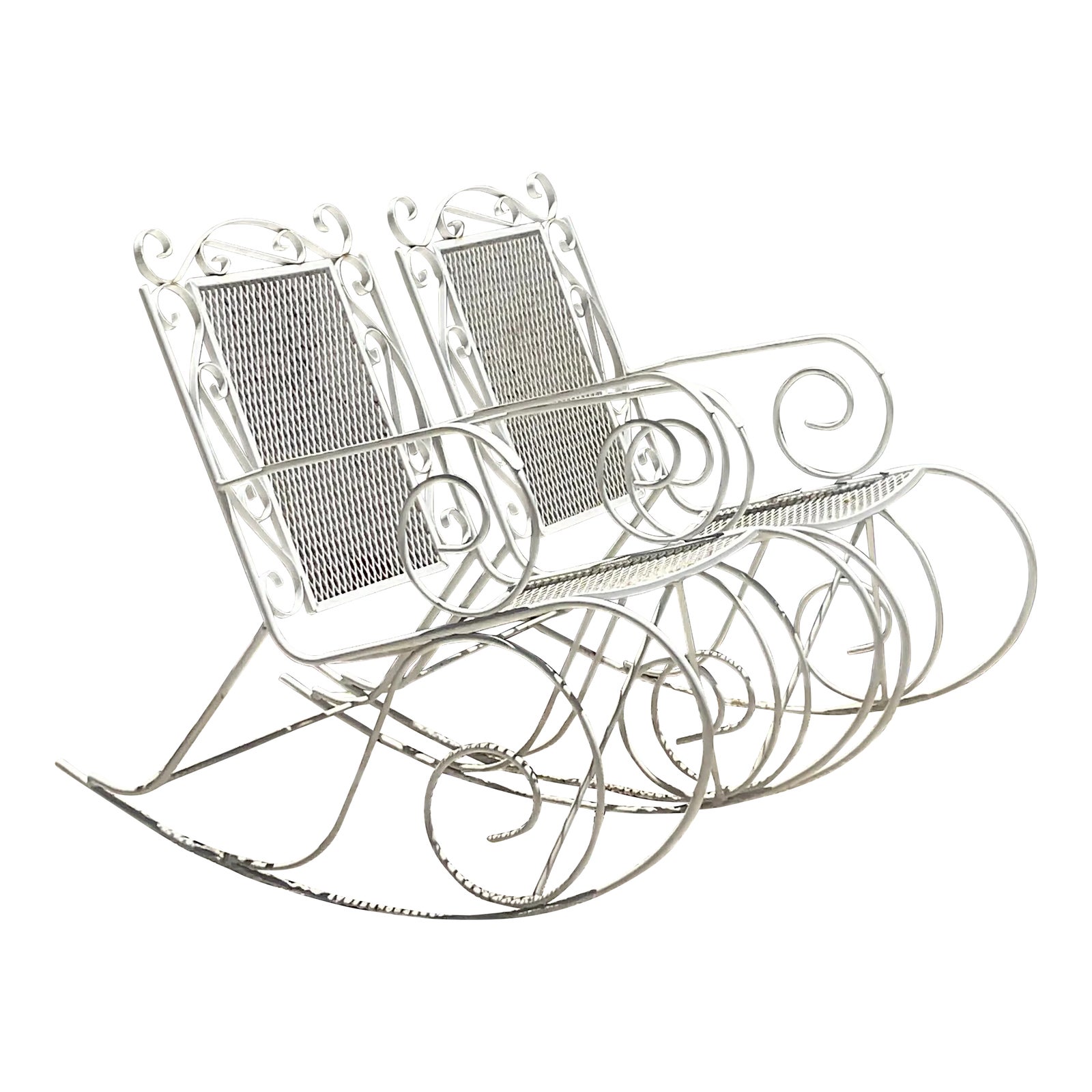 Vintage Mid-Century Modern Wrought Iron Rockers - a Pair | Chairish