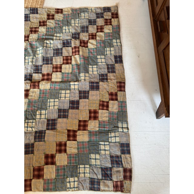 Vintage Multicolored Patchwork Quilt | Chairish