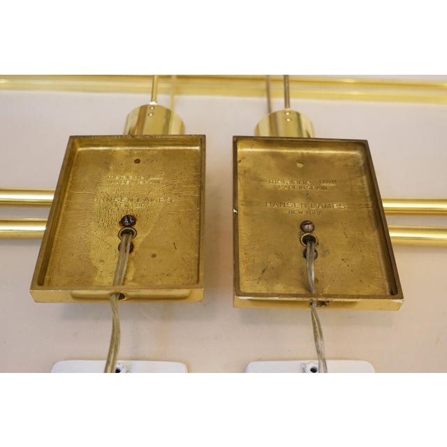 Matched Pair of George Hansen Ny Brass Swing Arm Extension Wall Lamps ...