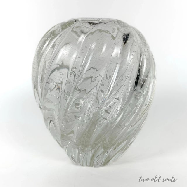 Vintage Murano Style Larry Laslo Swirl Vase by Mikasa With Silver ...