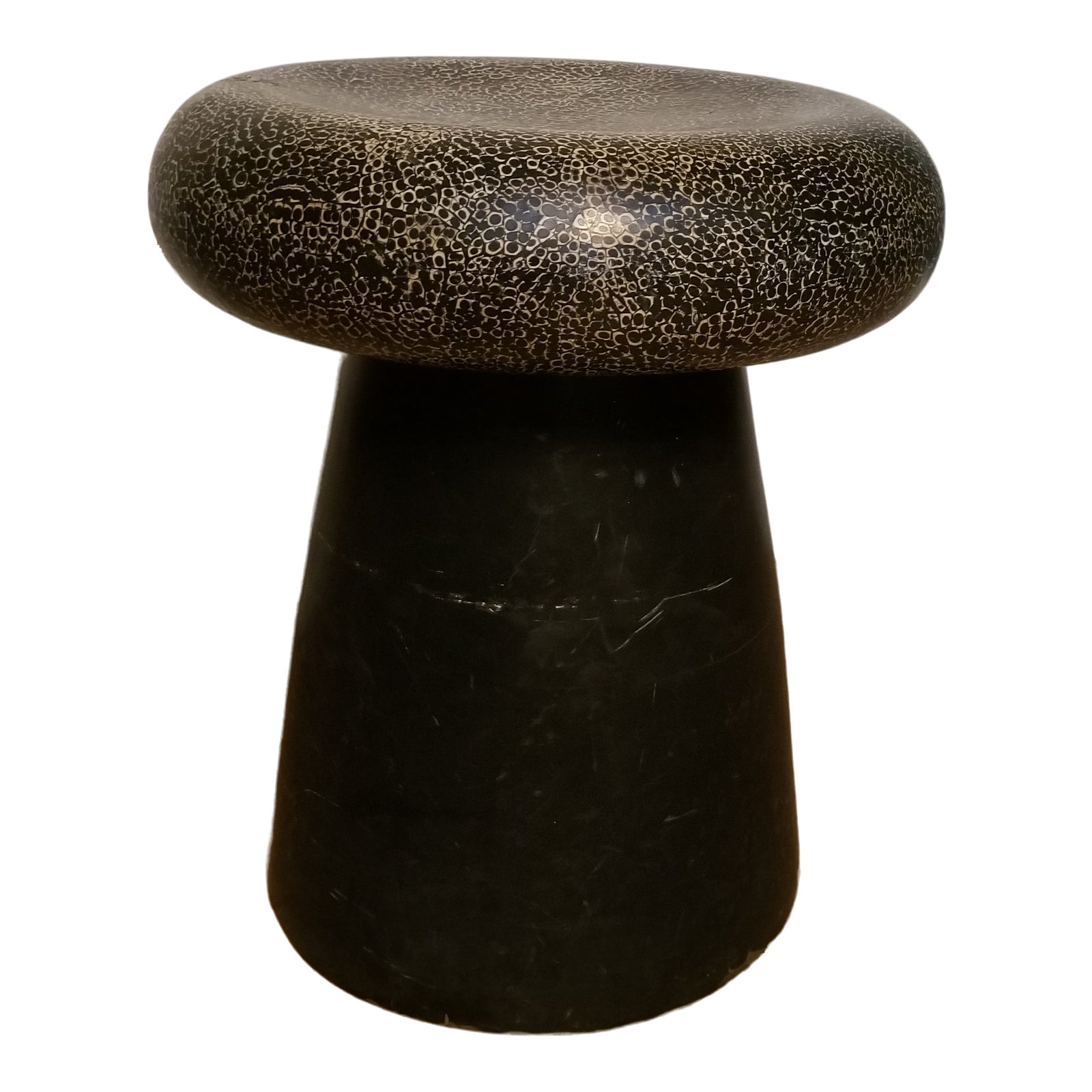 Shell Textured Ottoman / Stool | Chairish