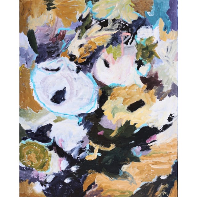 "Hummingbird Path" Abstract Painting by Laurie MacMillan, Framed | Chairish