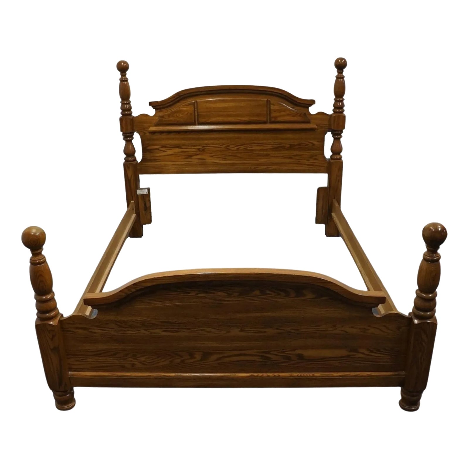 Cochrane Furniture Chesapeake Oak Collection Queen Size Cannonball Bed ...
