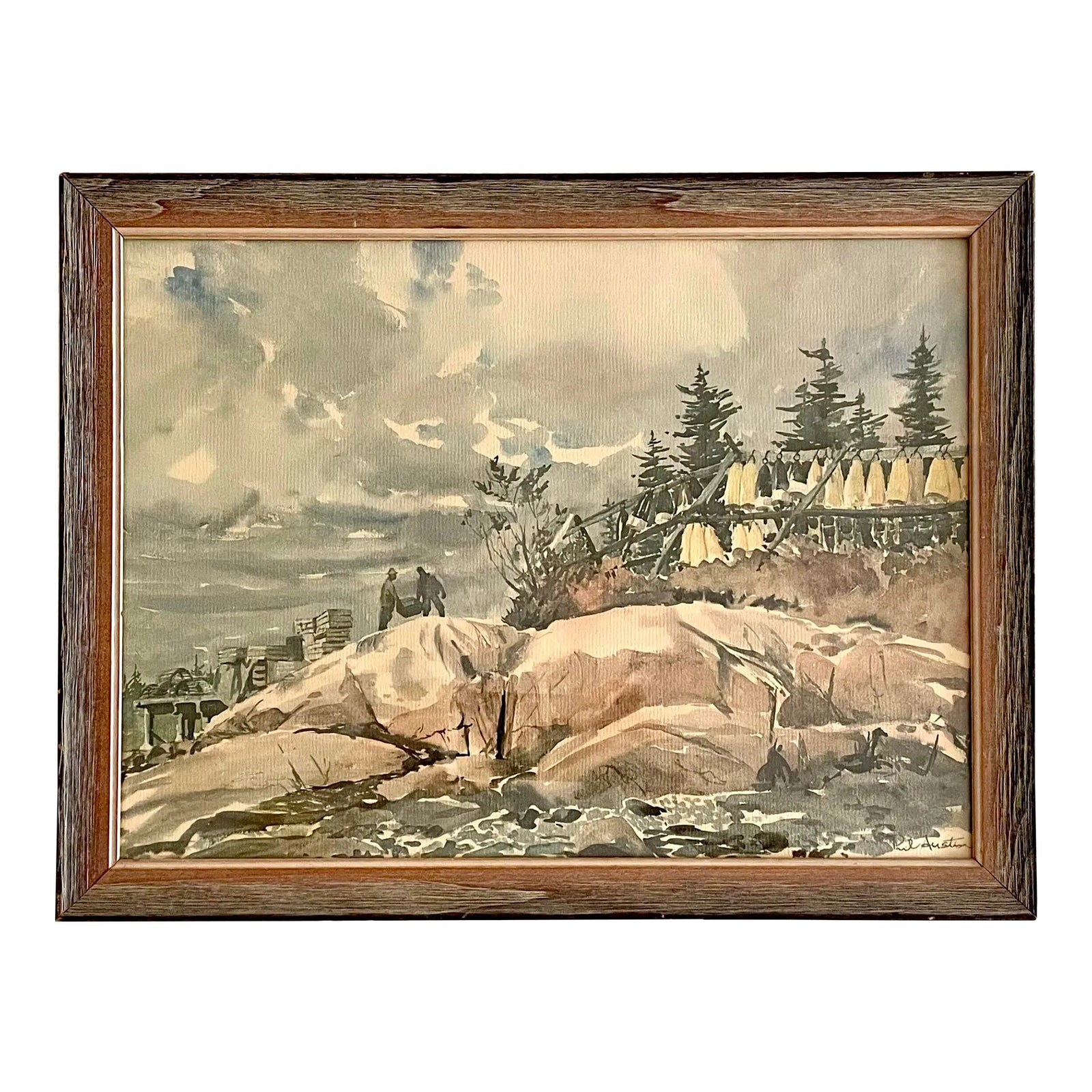 Phil Austin (American 1910 - 2004) 20th Century Watercolor Seascape ...