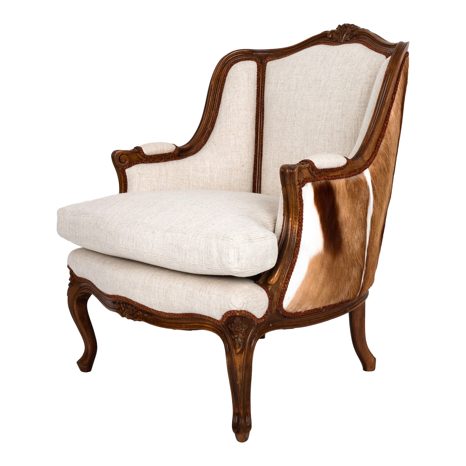 Early 1900s Antelope Hide Chair | Chairish