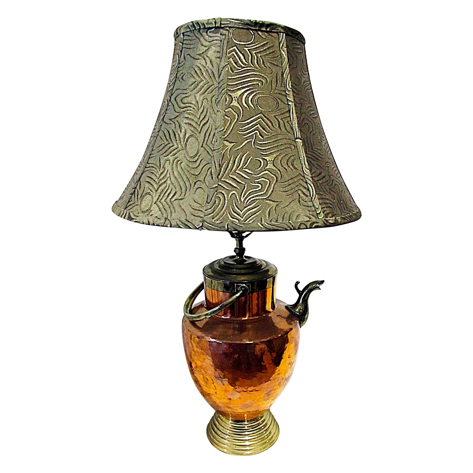 Solid Brass & Copper Bucket Lamp | Chairish