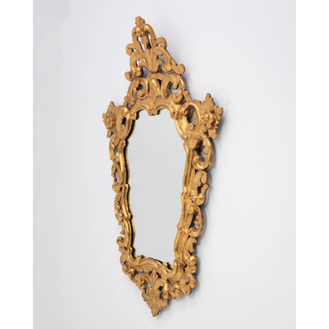 Spanish Gilt Wood Baroque Scrollwork Mirror 20th Century | Chairish