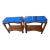 1930's Art Deco Kidney Shaped Side Tables With Cobalt Blue Mirror Glass ...