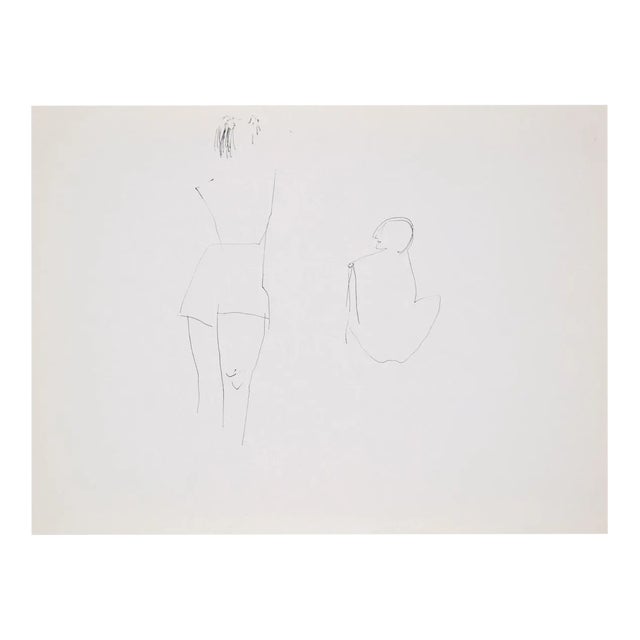 Figures - Original Pen Drawing by Flor David - 1950s 1950s | Chairish