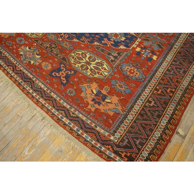 Late 19th Century Caucasian Soumak Flat-Weave Carpet (7'6'' X 9 - 228 X ...