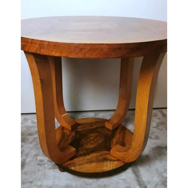 1930s Art Deco French Round Tea/Coffee Table | Chairish