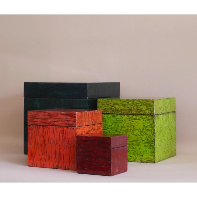 Sm Red Lacquer Box | Chairish