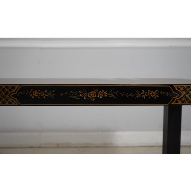 Drexel Chinoiserie Decorated Sofa Console Hall Table | Chairish