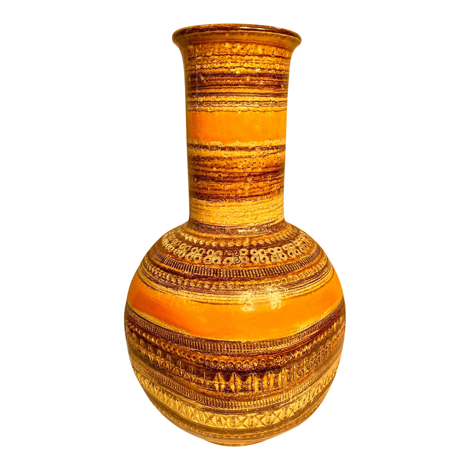 Mid Century Modern Rimini Sahara Bitossi Vase for Raymor | Chairish