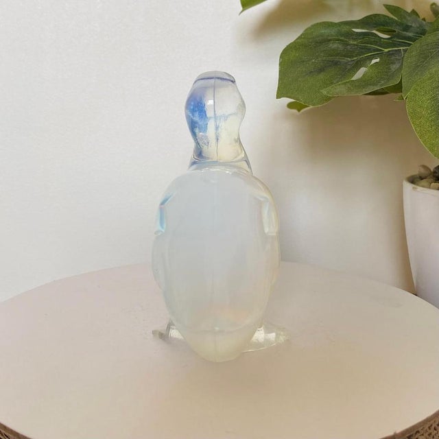 Art Deco Opaline Glass Duck by Ferjac France, 1930s | Chairish