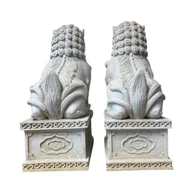 Vintage Foo Dogs Chinese Guardian Lions- a Pair | Chairish