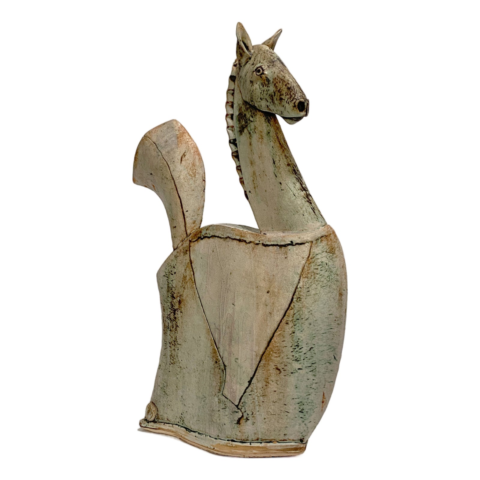Jan Beeny, Horse Sculpture, 1980s, Patinated Terracotta | Chairish