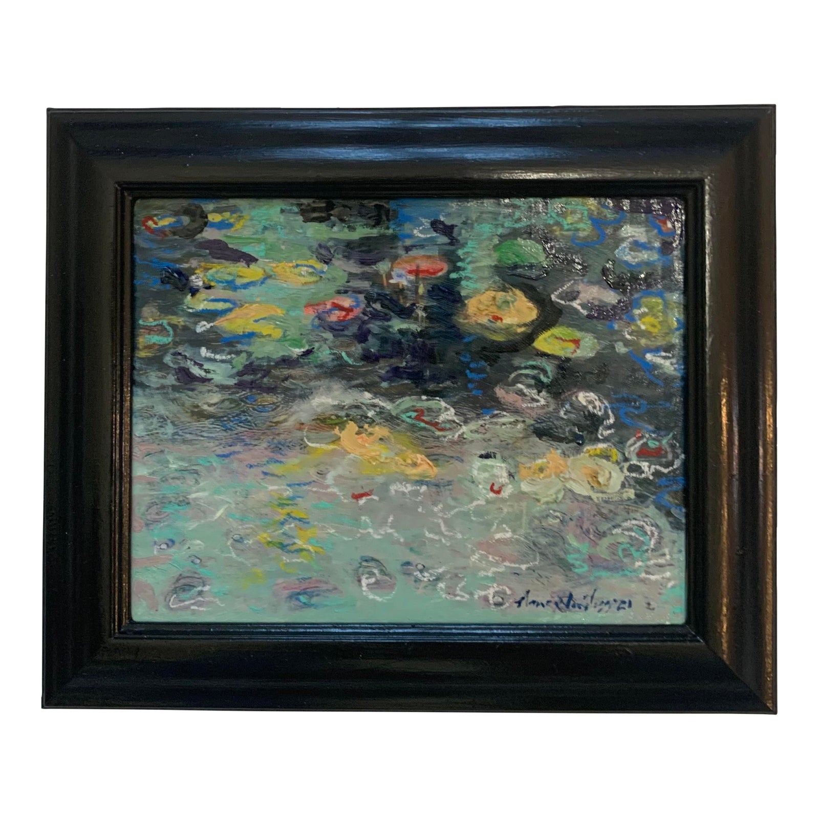 "Lily Pads" Contemporary Expressionist Original Botanical Pastel Oil ...