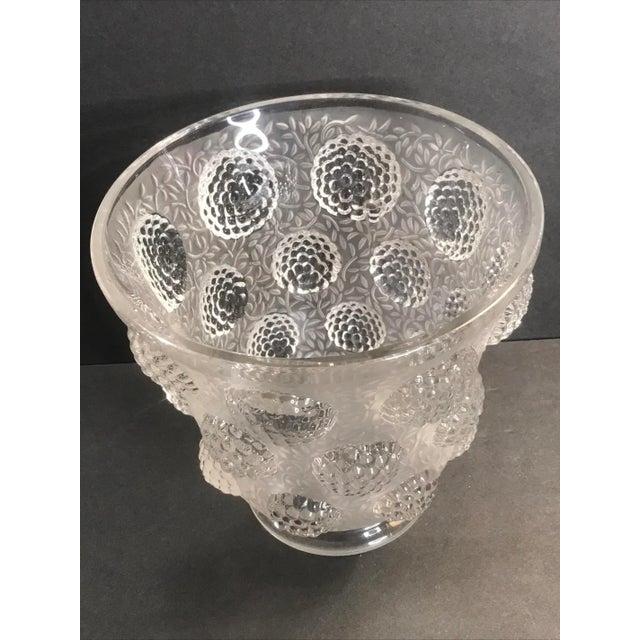 Art Deco Glass Vase Signed by Verlys, High Relief Hydrangea Flowers ...