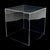Mid Century Clear Acrylic Cube Side Table | Chairish