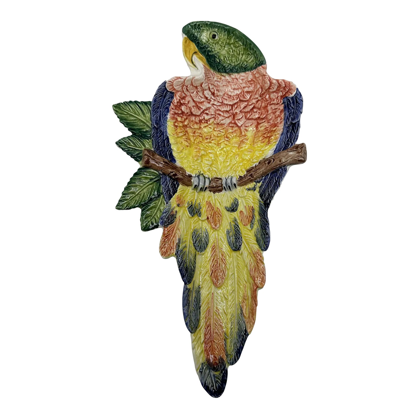 Italian Ceramic Parrot Spoon Rest | Chairish