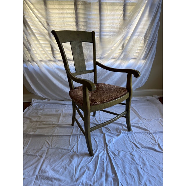 Modern Classic Rattan Weave Dining Chairs - Set of 6 | Chairish