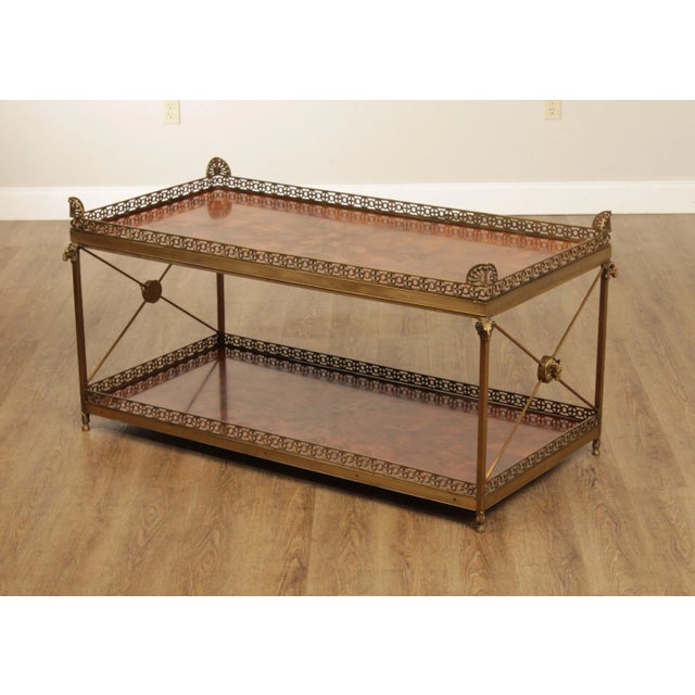 Theodore Alexander 'Althorp' Regency Style Mahogany and Brass Two Tier ...