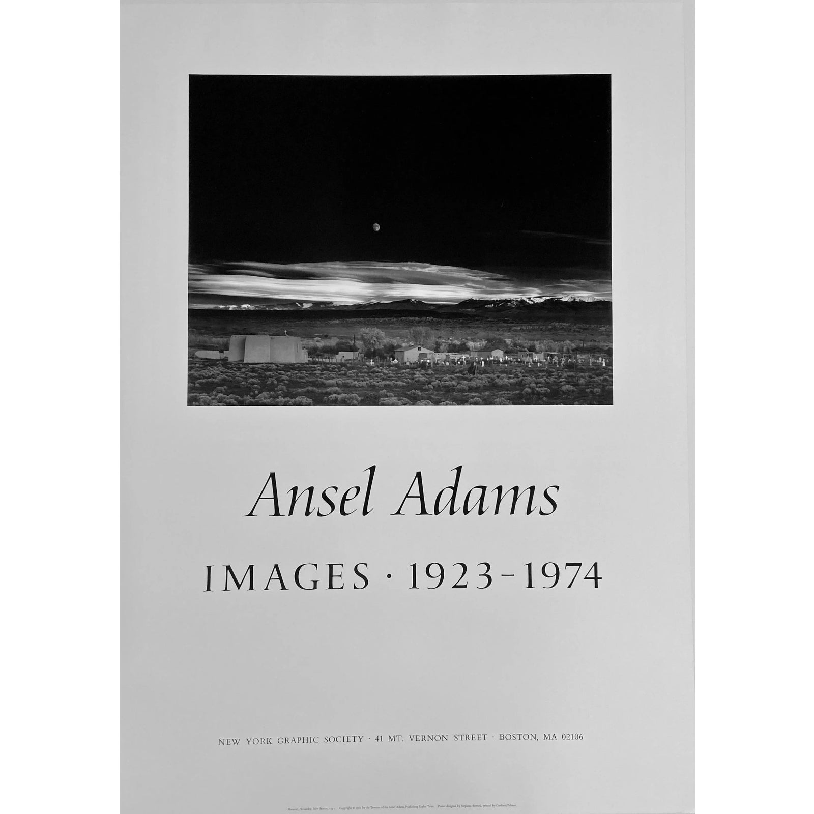 1980s Ansel Adams New York Graphic Society Poster | Chairish
