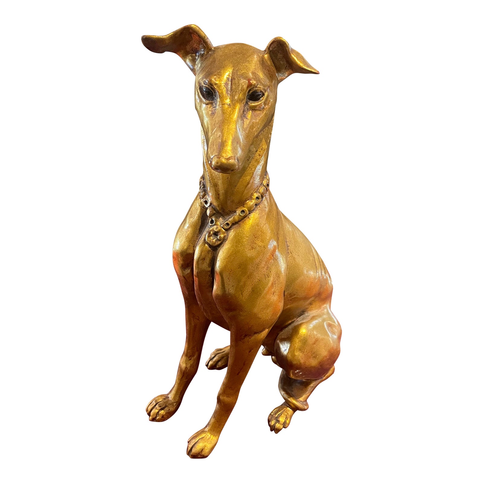 Vintage Mid-Century Modern Greyhound Whippet Dog Pottery Sculpture by ...