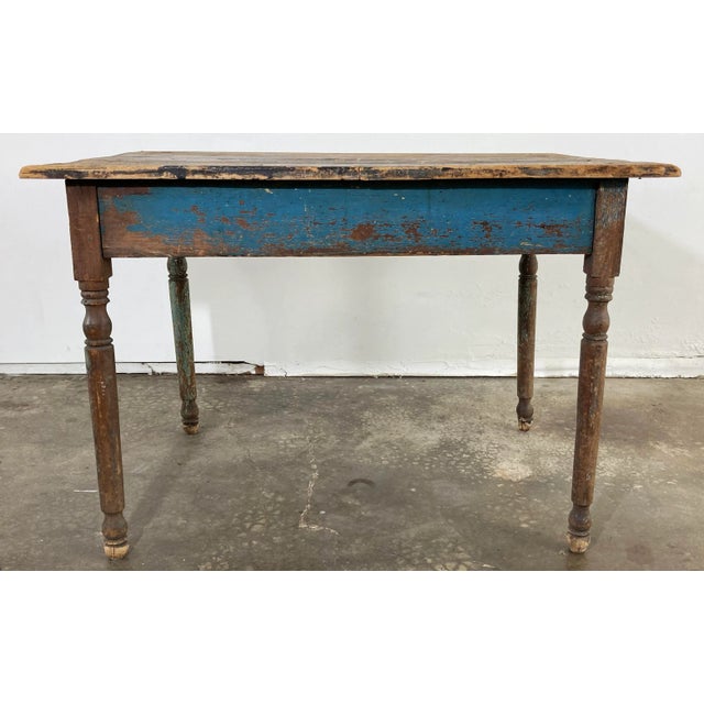 Antique Primitive Farmhouse Kitchen Table | Chairish