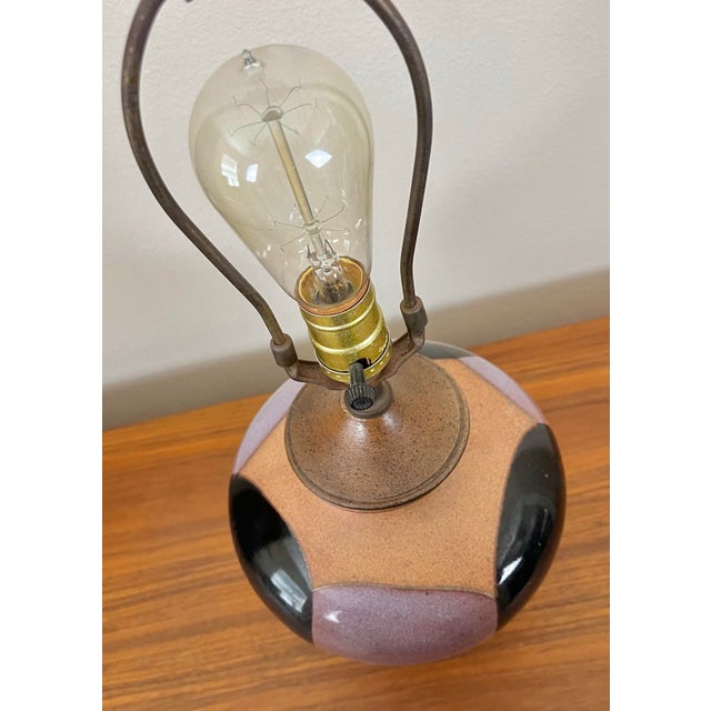 Mid Century Modern Drip Glaze Ceramic Table Lamp | in the Style of ...