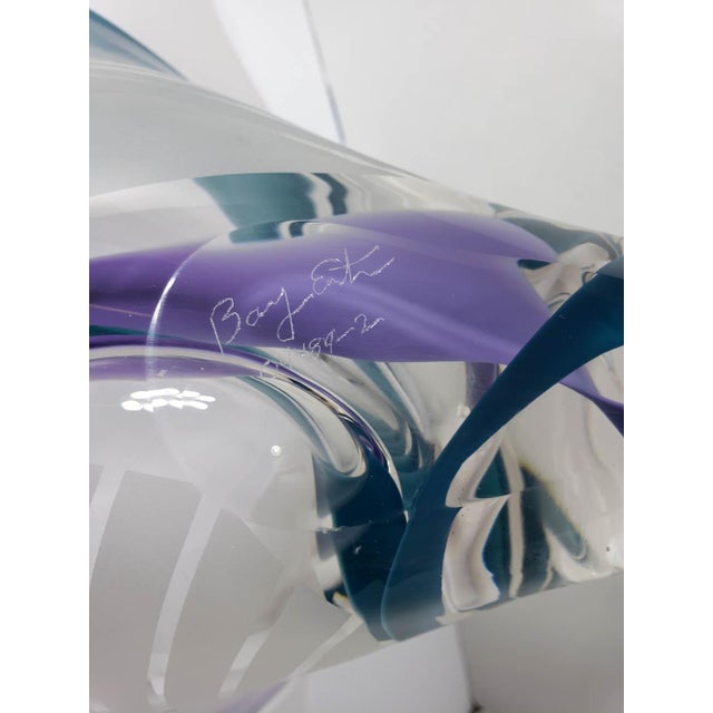 Barry Entner Emerging Form Cornucopia Art Glass Sculpture | Chairish