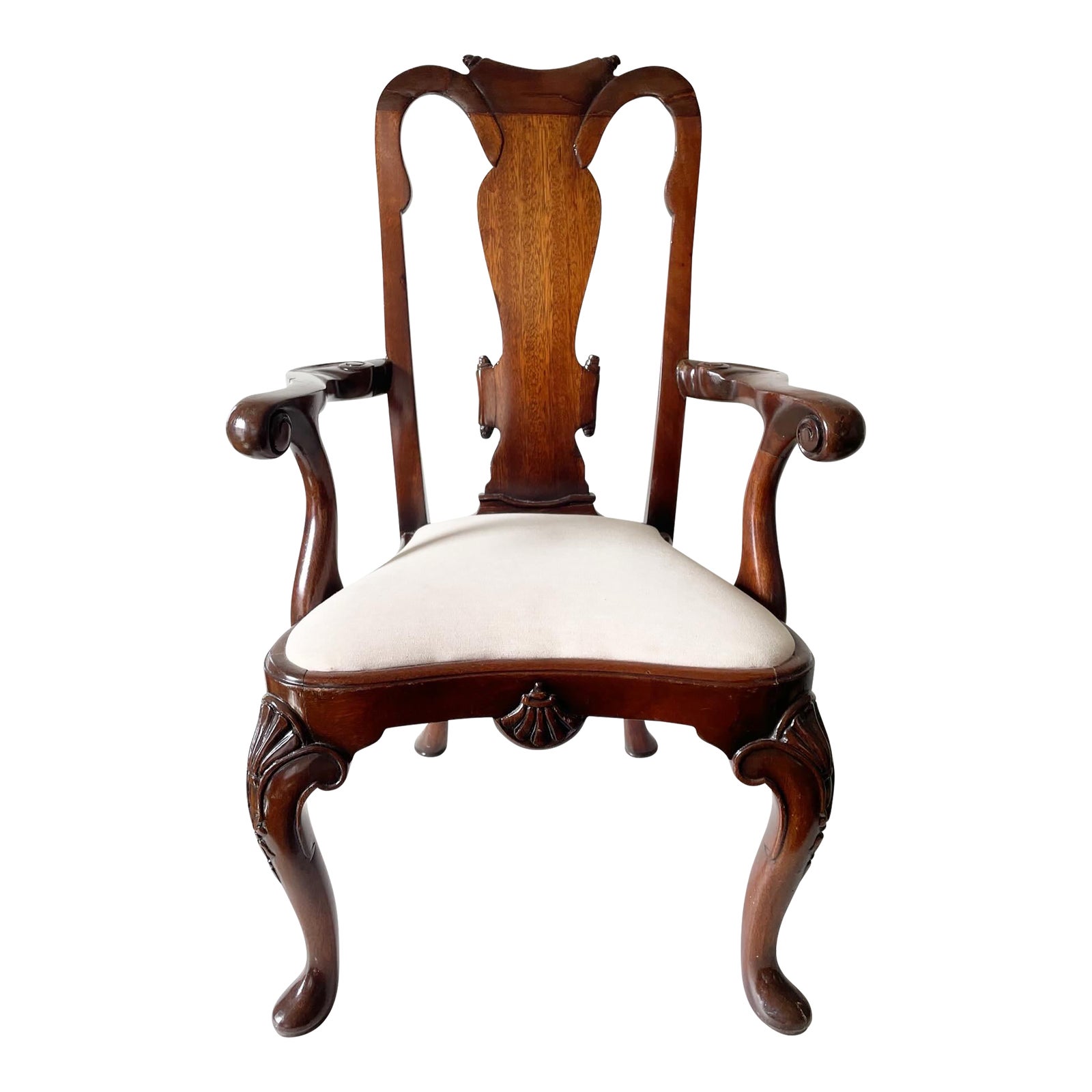Queen Anne Style Mahogany Child’s Chair | Chairish