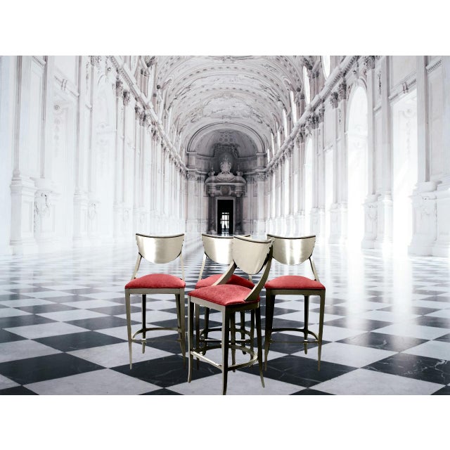 Pietro Costantini Gun Metal Grey Retro Design Italian Bar Stools, Set ...