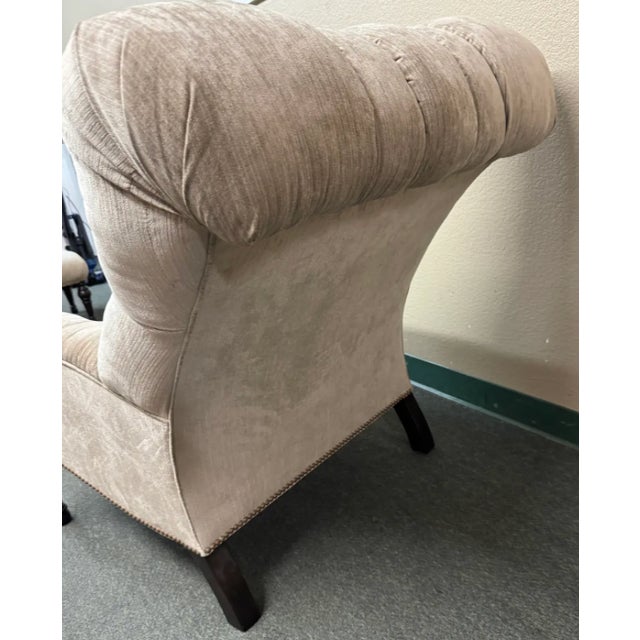 Stickley Leopold's Tufted Leather Chair + Ottoman | Chairish