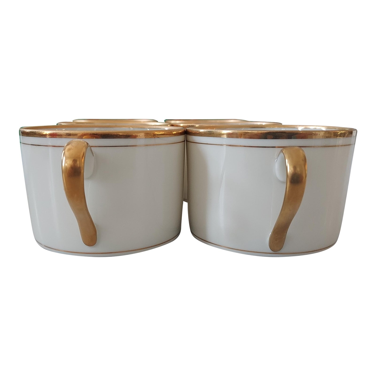 1980s Fitz & Floyd Palais Buff Cups- Set of 6 | Chairish