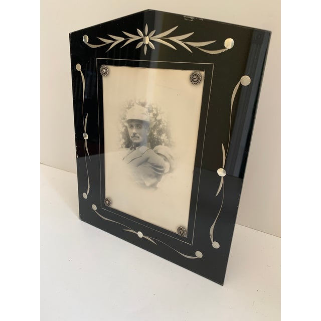 Early 20th Century Glass Photo Frame | Chairish