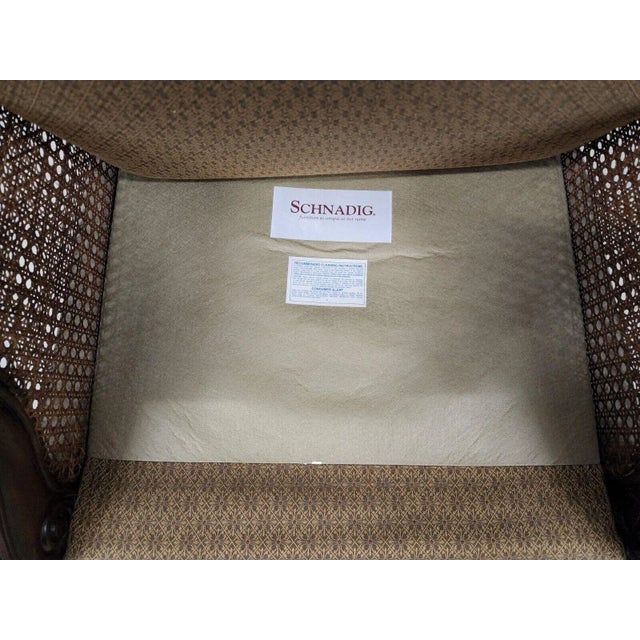 Vintage Double Caned Lounge Chair by Schnadig | Chairish