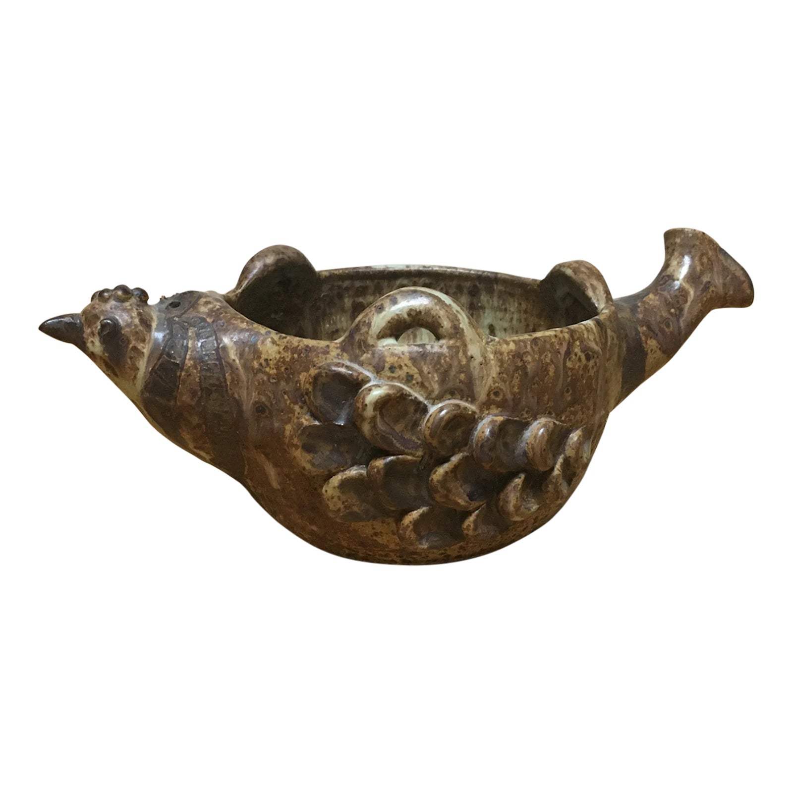 Mid Century Phyllis Kreager Studio Ceramic Bird Vessel Hanging Planter ...