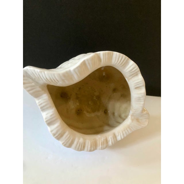 Vintage Coastal Ceramic Conch Shell Cache Pot | Chairish