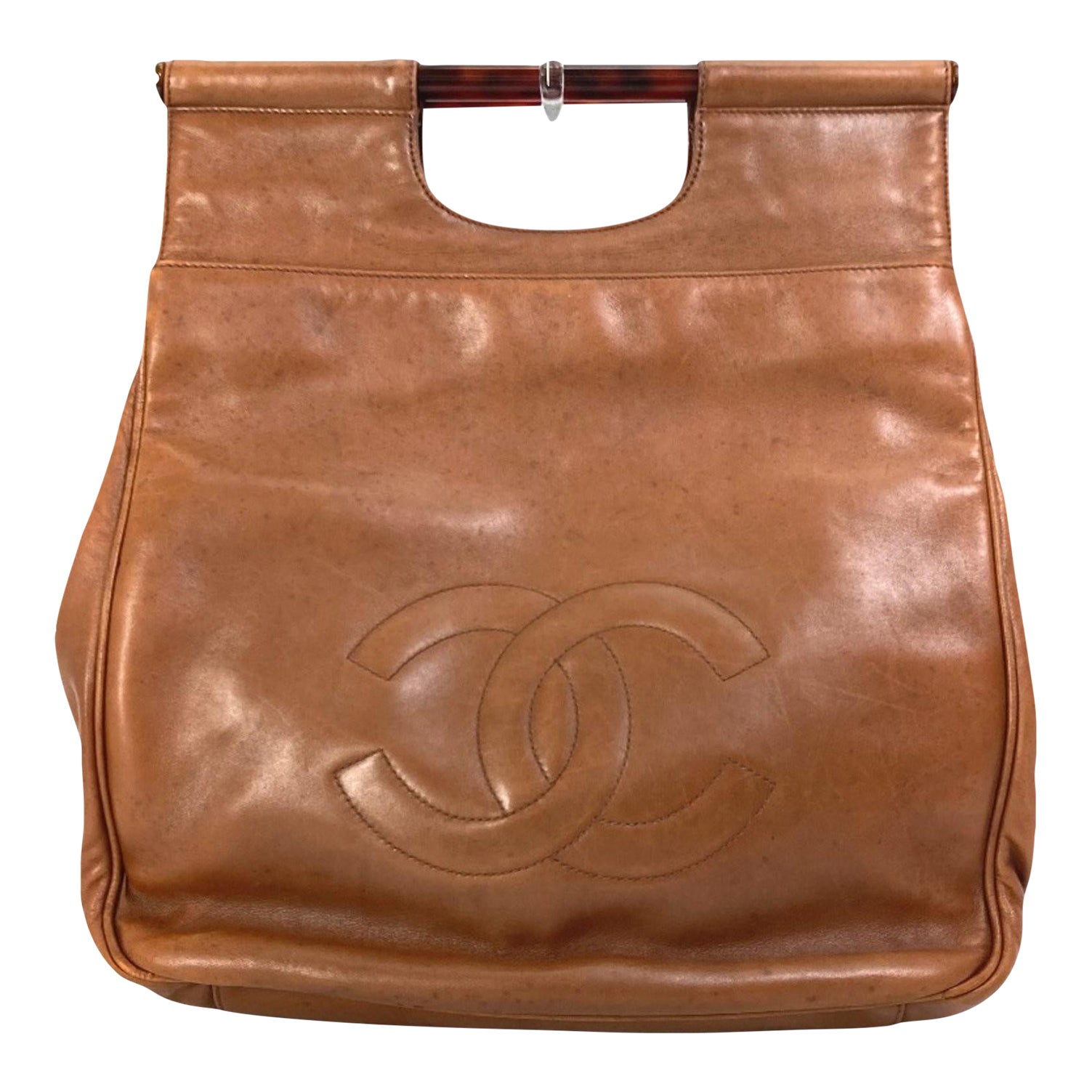 Chanel Logo Cc Handbag | Chairish