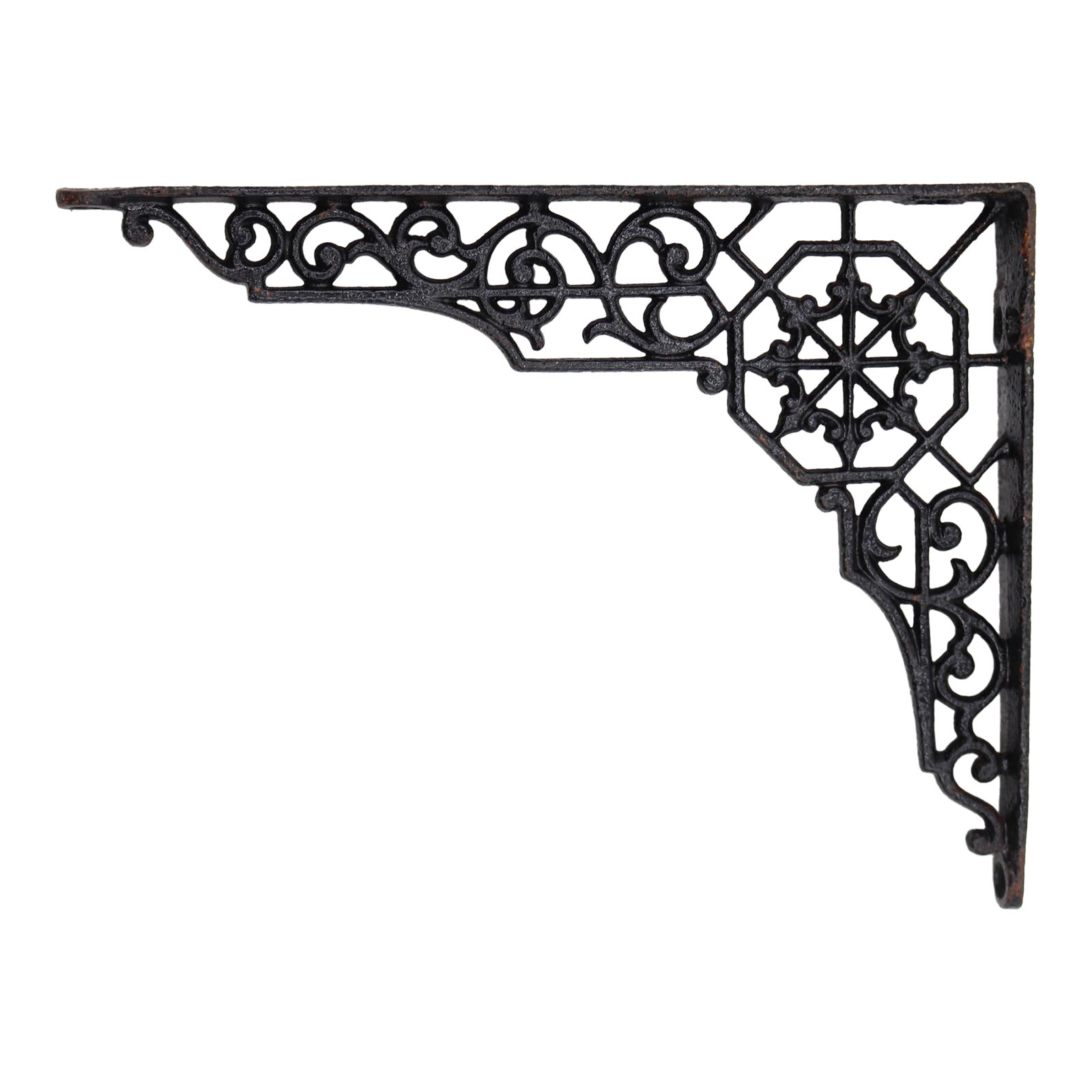 Mid 20th Century Eastlake 9 X 7 In. Black Cast Iron Shelf Bracket ...